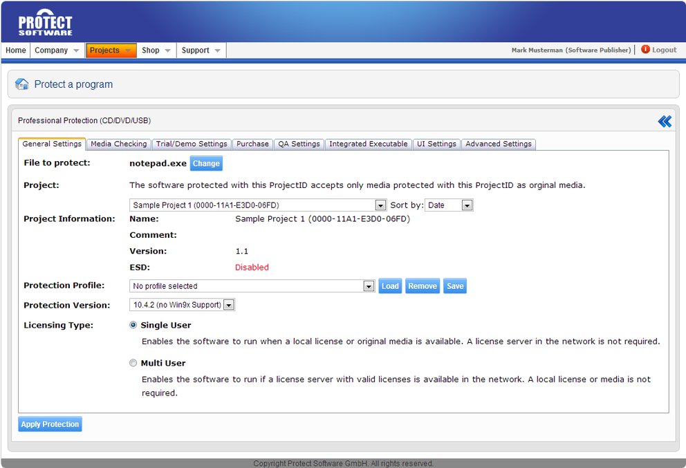 DVD-R Software Copy Protection and License Control
